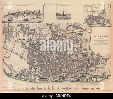 Map of Liverpool 1836 Stock Photo - Alamy
