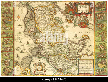 Border Map 1652 Stock Photo - Alamy