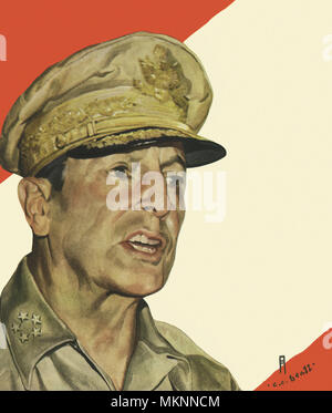 General Douglas MacArthur, Portrait, World War II, circa 1940's Stock ...