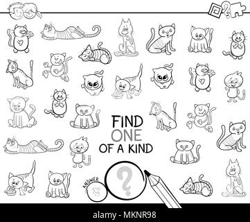 Cartoon cats and kittens kids game, labyrinth maze with cute pets ...