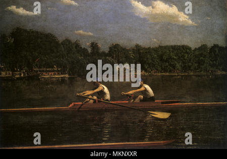 The Biglin Brothers Racing - by Thomas Eakins, 1872 Stock Photo - Alamy