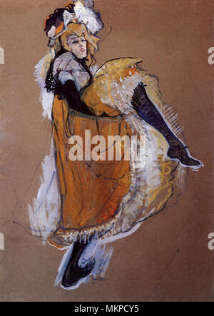 Jane Avril Dancing by Henri de Toulouse-Lautrec painting at The Musée d ...