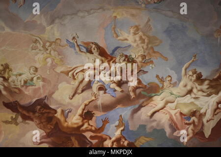 Religious fresco in the Kinsky place in Vienna Stock Photo - Alamy