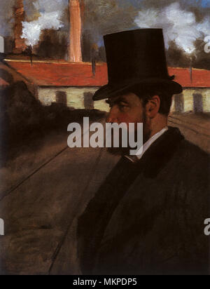 This portrait by Edgar Degas of Henri Rouart, a French industrialist ...