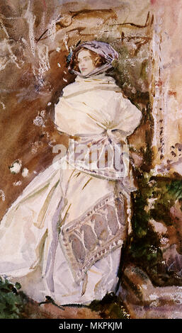 Sargent John Singer - the Cashmere Shawl Stock Photo - Alamy