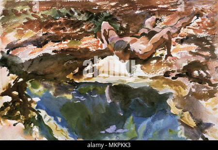 John Singer Sargent - Figure Pool 1917 Stock Photo - Alamy