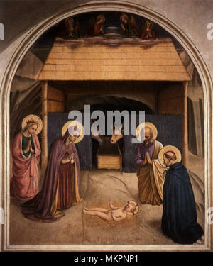 The Nativity Birth of Christ by Fra Angelico - Monks Cell 5 - in the ...