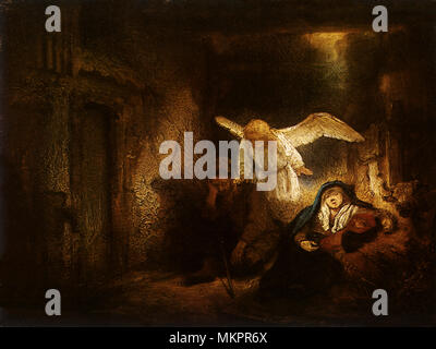 Angel appears to Joseph in a dream; The flight to Egypt. Printed of two ...