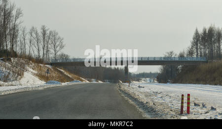 Harbin, China - Feb 25, 2018. Sunset on highway in Harbin, China ...