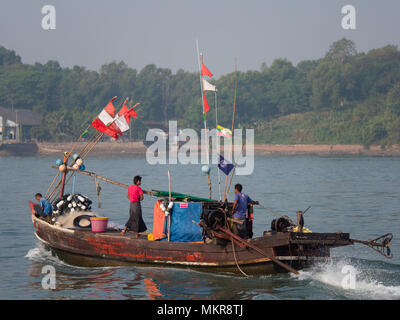 Waterfront of Myeik, formerly Mergui, the largest city in the ...