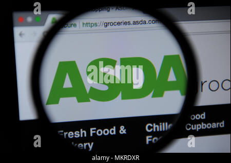 ASDA online grocery shopping Website or web page on a laptop screen or ...