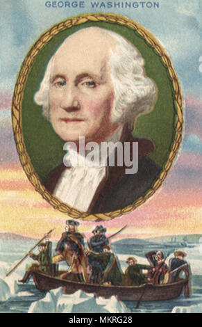 George Washington crossing the Delaware River. George Washington Stock ...