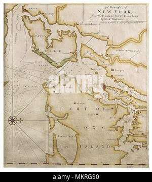 Plan of New York City about 1750 Stock Photo - Alamy