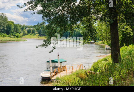 View of the River Neman. Druskininkai, Lithuania Stock Photo - Alamy
