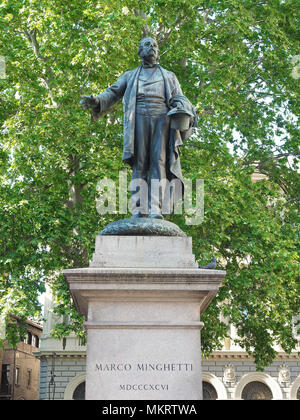 The monument of Minghetti in Bologna Stock Photo - Alamy