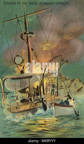 Sinking of 'Maine' Stock Photo - Alamy