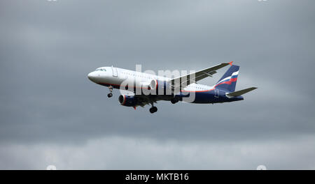 Airbus A320 in the flight bottom view Stock Photo - Alamy