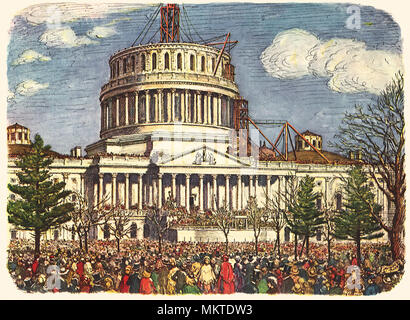 Inauguration of U.S. President Abraham Lincoln, U.S. Capitol Building ...