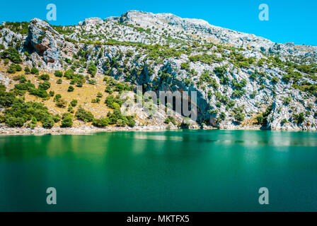 Gorg Blau, artifical lake, water supply mallorca Stock Photo - Alamy