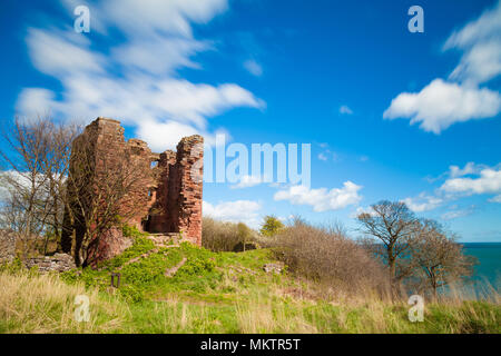The ruins of MacDuff Castle near East Wemyss, in Fife, Scotland Stock ...