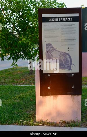 Jezzine barracks sign, Kissing point fort, Townsville Queensland ...