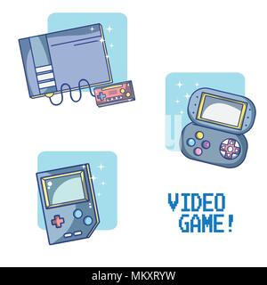 Set of videogame and consoles Stock Vector Image & Art - Alamy