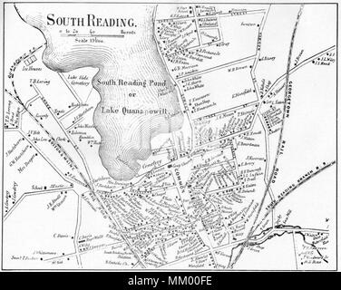 Map of old Reading, Massachusetts Bay Colony, 1647 ,. Lucius Beebe ...