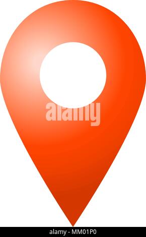 Navigation pin icon. Simple illustration of navigation pin vector icons ...