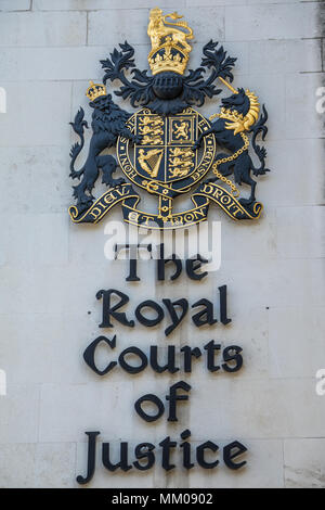 The Royal Courts of Justice Sign / Logo Stock Photo: 23095466 - Alamy
