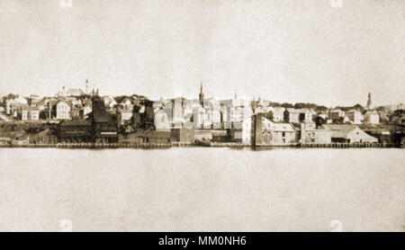 Fall River from the Bay. 1880 Stock Photo - Alamy
