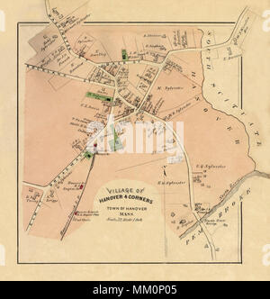 Map of Hanover. 1879 Stock Photo - Alamy