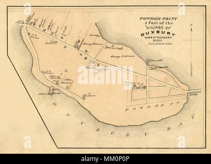 Map of Duxbury. 1879 Stock Photo - Alamy