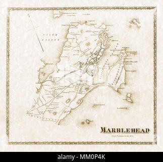 Map of Marblehead. 1872 Stock Photo - Alamy