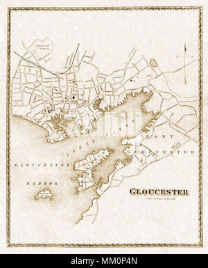 Map of Beverly. 1872 Stock Photo - Alamy