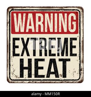 Vector high temperature warning sign, extreme hot temperature Stock ...