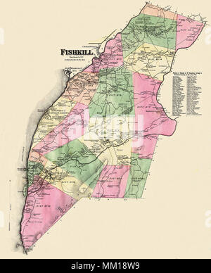 Map of Fishkill. 1867 Stock Photo - Alamy
