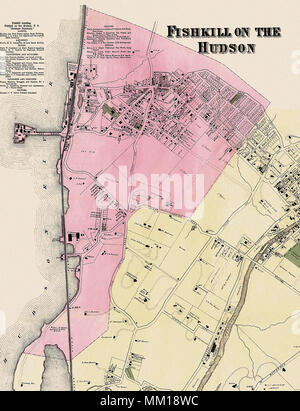 Map of Fishkill. 1867 Stock Photo - Alamy