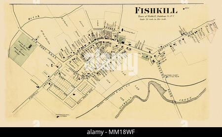 Map of Fishkill. 1867 Stock Photo - Alamy
