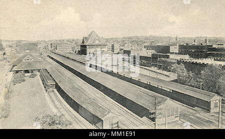 Union Station, Springfield, Mass. , Railroad stations, Tichnor Brothers ...