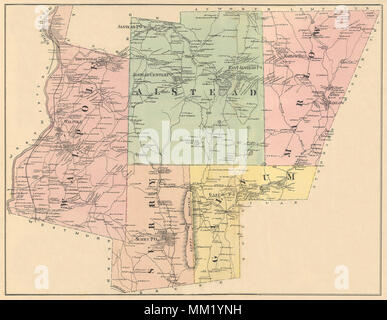 Map of Walpole. 1877 Stock Photo - Alamy