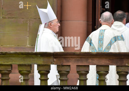 Archbishop Emeritus Mario Conti (left) speaks with Mary Martin and Paul ...