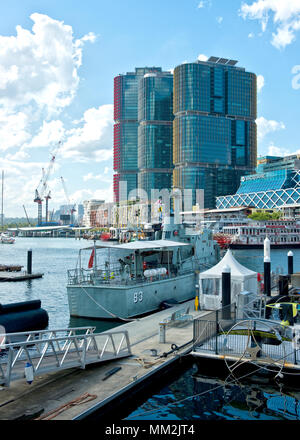 Royal Australian Navy patrol boat HMAS Bathurst, off Christmas Island ...