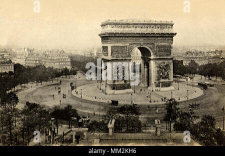 The Arc de Triomphe. Paris. 1910 Stock Photo - Alamy