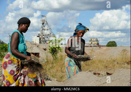 ZAMBIA Luanshya Copperbelt, abandoned stockpile of Luanshya Copper Mine ...