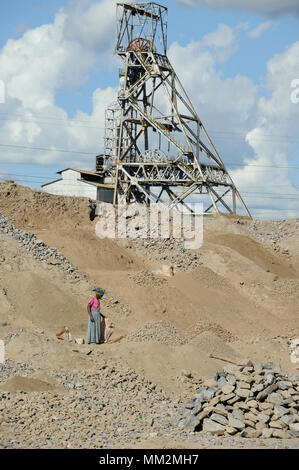 ZAMBIA Luanshya Copperbelt, abandoned stockpile of Luanshya Copper Mine ...