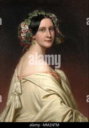 Stieler Joseph Karl - Portrait of Charlotte Baroness Von Oven - German ...
