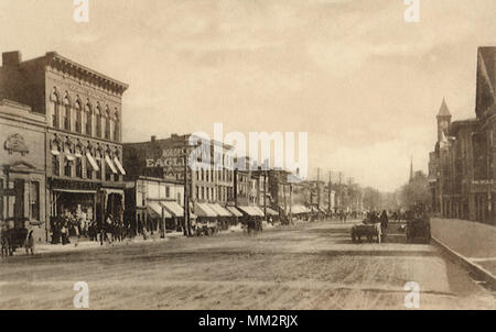 Main Street in Middletown, Connecticut, is depicted in this image ...
