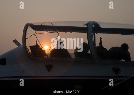 Vance pilots prepare a T-6 Texan II for a training flight June 13, 2018 ...
