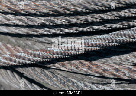 Rusty steel wire rope Stock Photo - Alamy