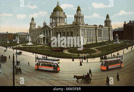 City Hall. Belfast. 1910 Stock Photo - Alamy
